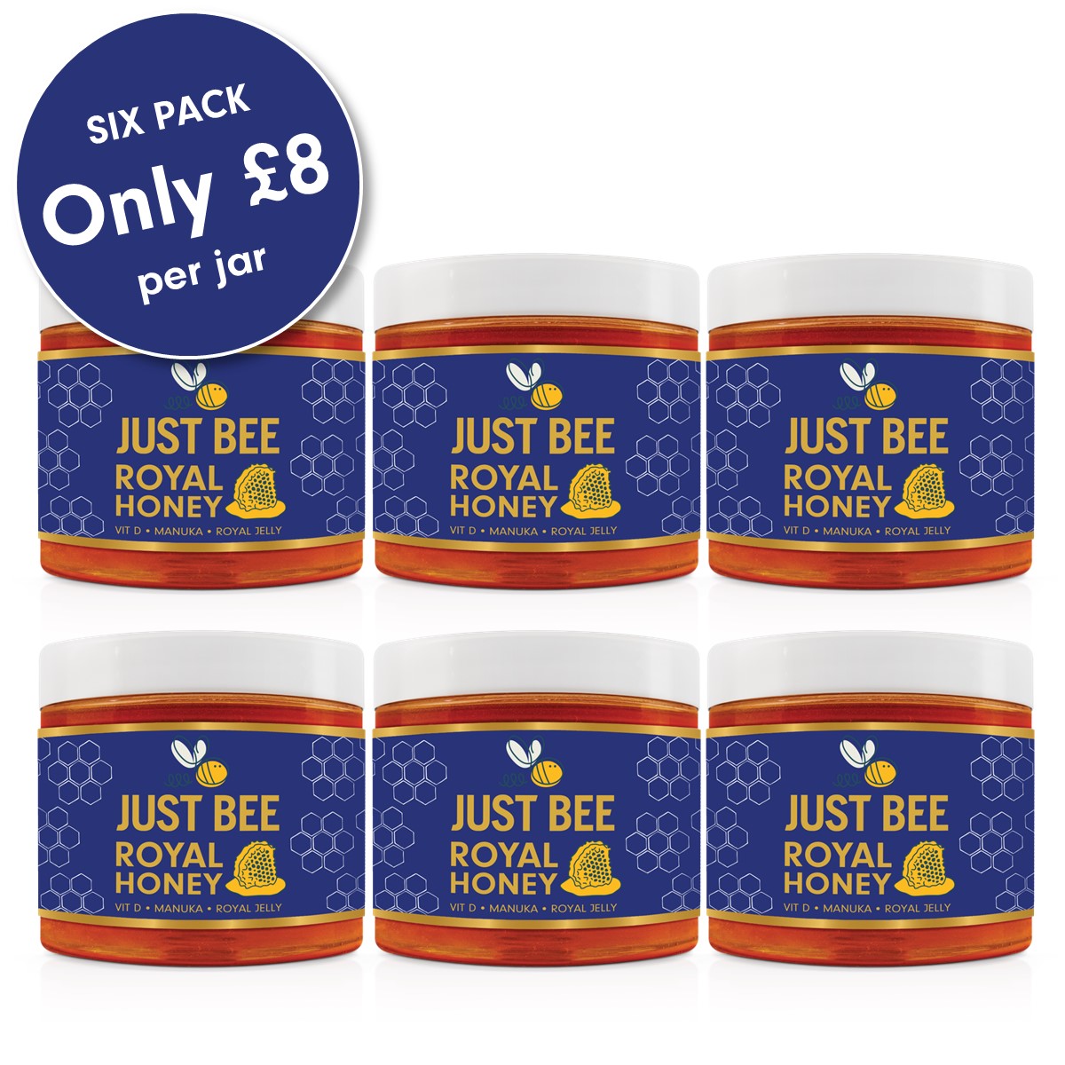 Royal Honey Bulkpack - with Royal Jelly, Manuka & Vitamin D (6x260g ...