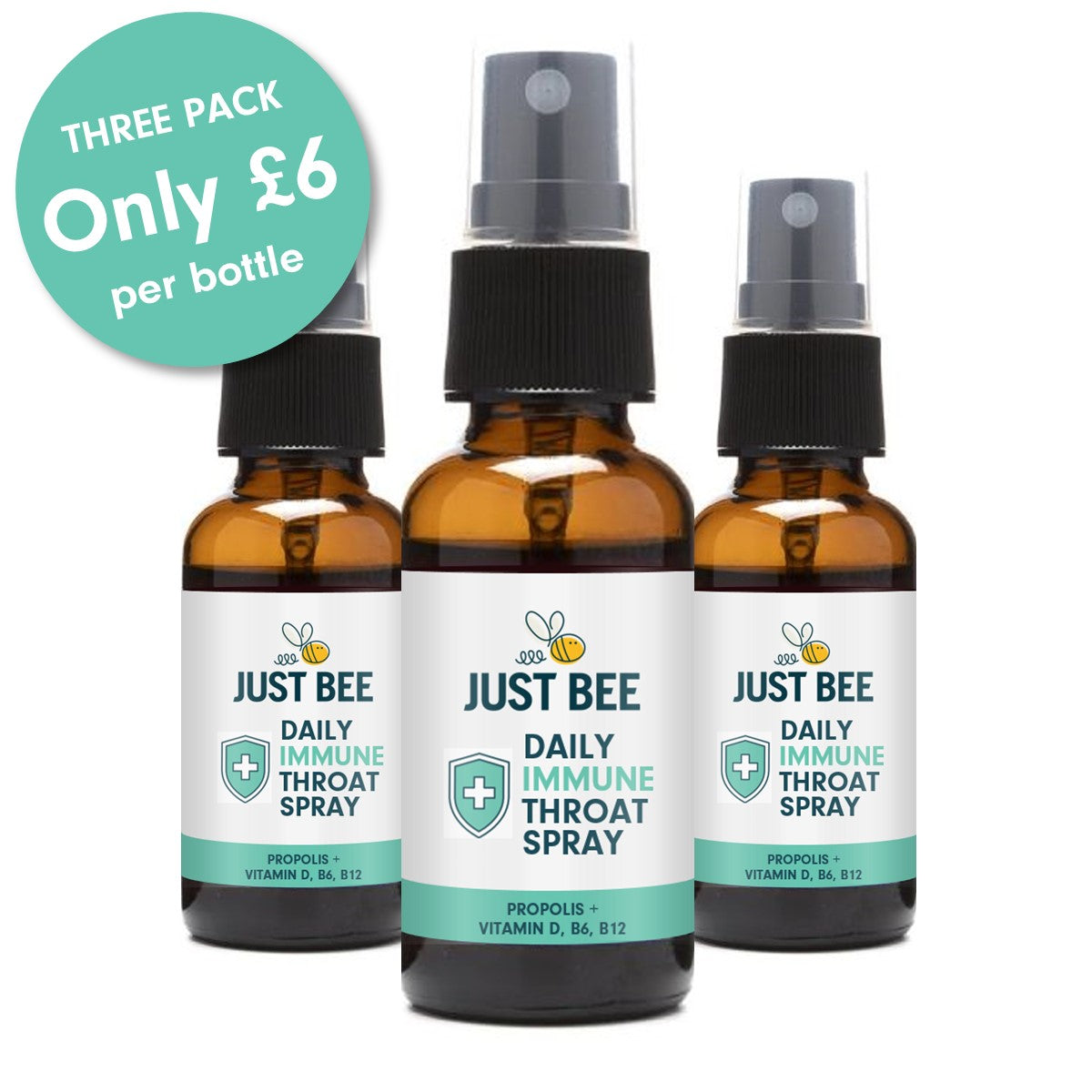 Propolis & Vitamin Throat Spray Multipack (3x30ml) – Just Bee Honey