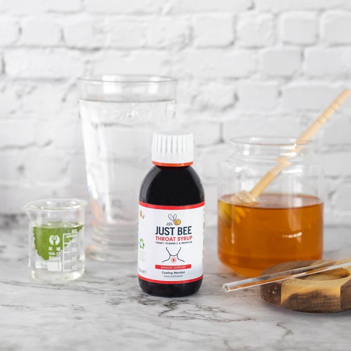 Natural Throat & Cough Syrup (150ml) | Propolis Cough Syrup – Just Bee ...